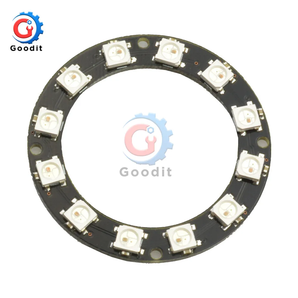 WS2812B 16 бит RGB светодиодный Ring WS2812 5050 RGB светодиодный ...