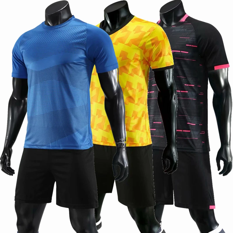 Adult Men Women Football Jerseys Soccer Clothes Sets Short Sleeve ...