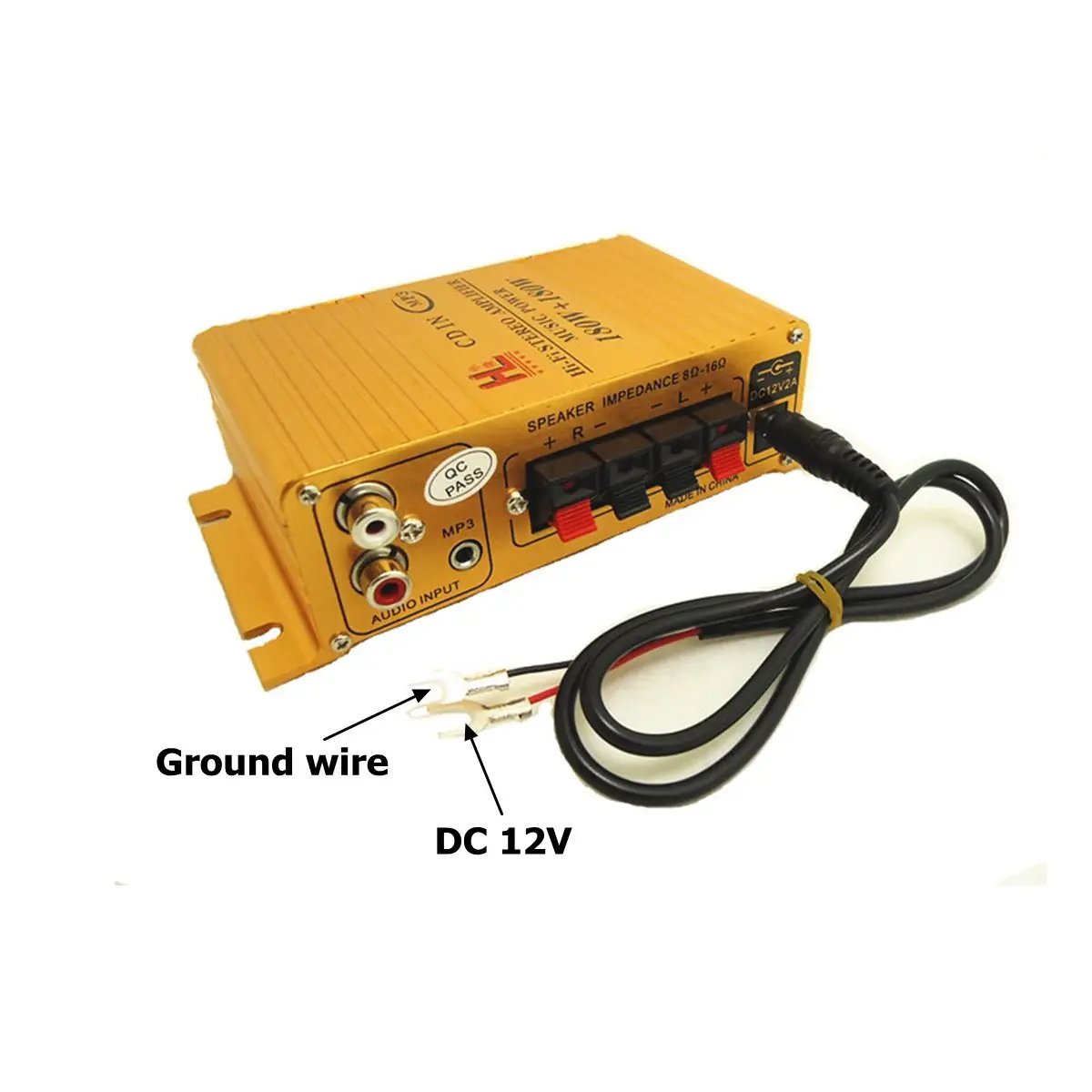 NEW 180W+180W 12V Input Car Mini HIFI Stereo Digital Amplifiers ...