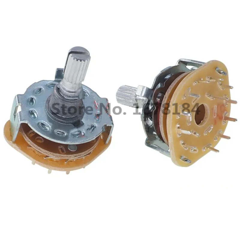 5PCS RS25 Shaft Panel Mount 1P11T 2P4T 2P5T 2P6T 3P3T 3P4T 4P3T Rotary ...