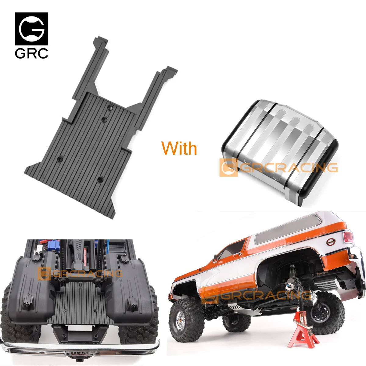 GRC Rear Floor w/Fuel Tank For TRAXXAS TRX4 Bronco/Blazer/G500/Chassis ...