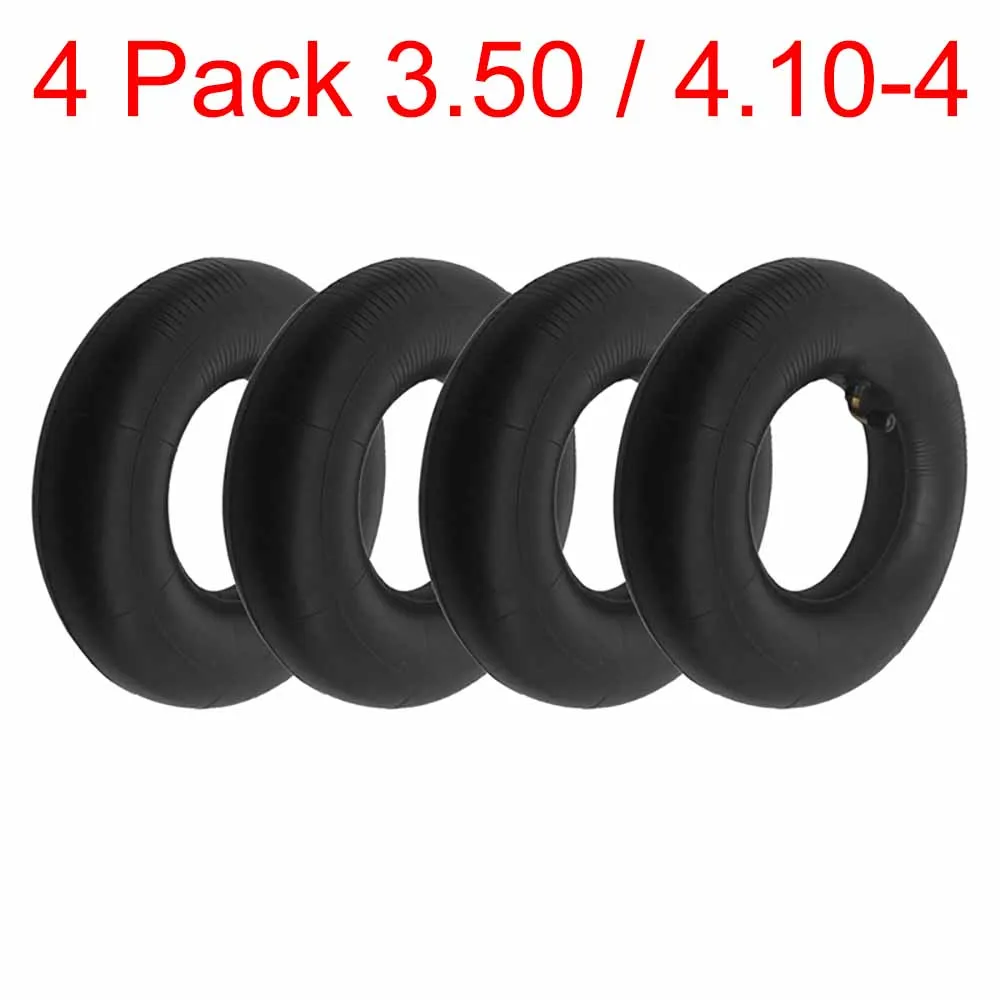 4 Pack 3.50 / 4.10-4 Inch Tyre Inner Tube For Pneumatic Wheel Trolley ...