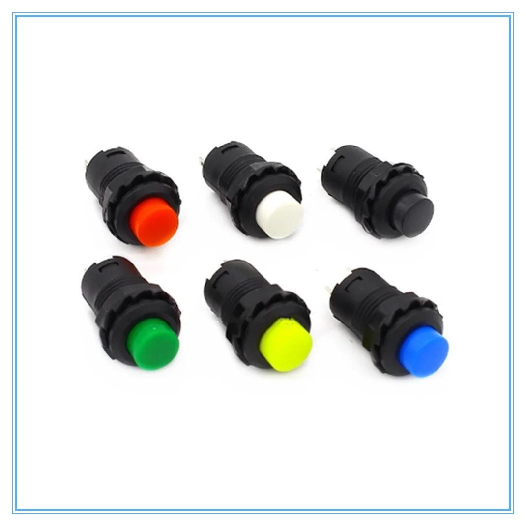 10pcs Self Lock /Momentary Pushbutton Switches DS228 DS227 12mm OFF ON ...