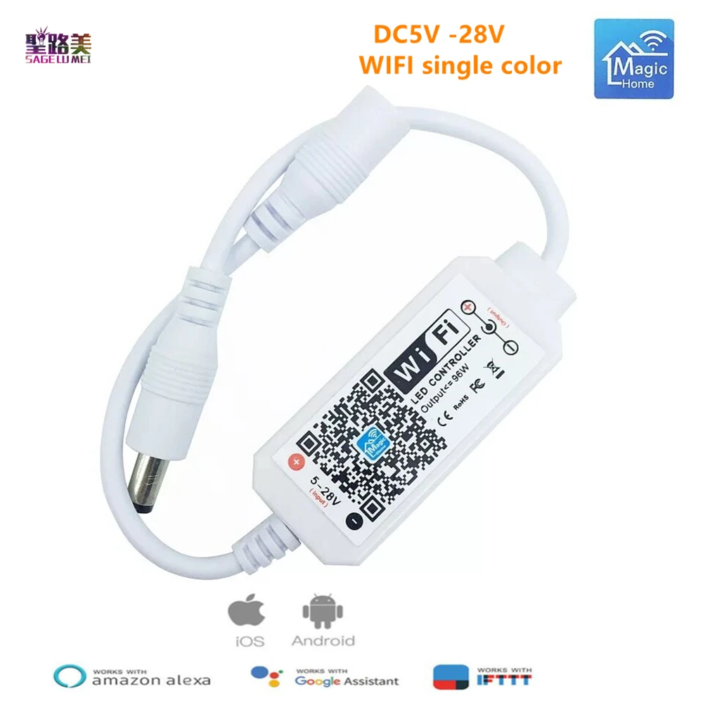 DC5V 12V 24V 블루투스 호환 무선 WiFi 컨트롤러, RGB/RGBW RF LED 컨트롤러 5050 WS2811 ...
