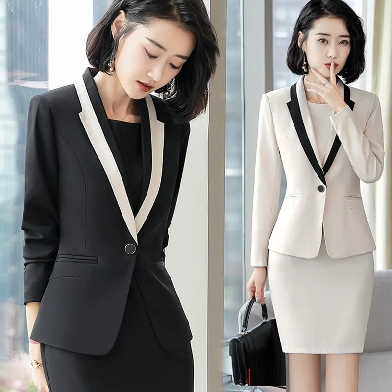 Dress-Suits-Office-Ladies-Wear-Work-Formal-Business-2-Piece-Set-Elegant ...