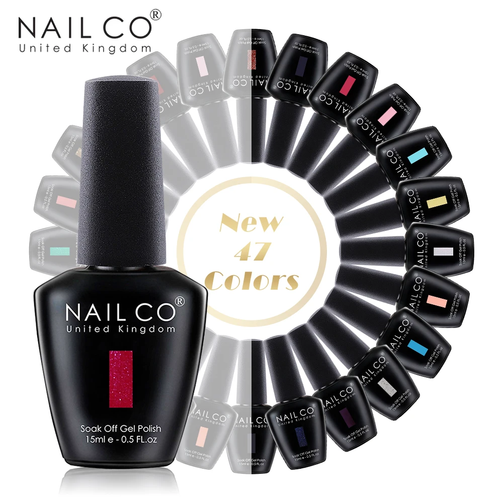 NAILCO 15ml Color Set UV Gel Nail Polish Soak Off Gellak LED Nail ...