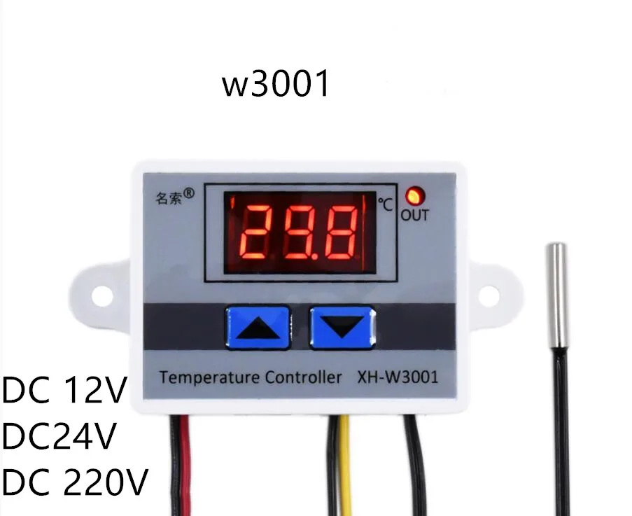 DC 12V 24V 220V Digital LED Temperature Controller 10A Thermostat ...