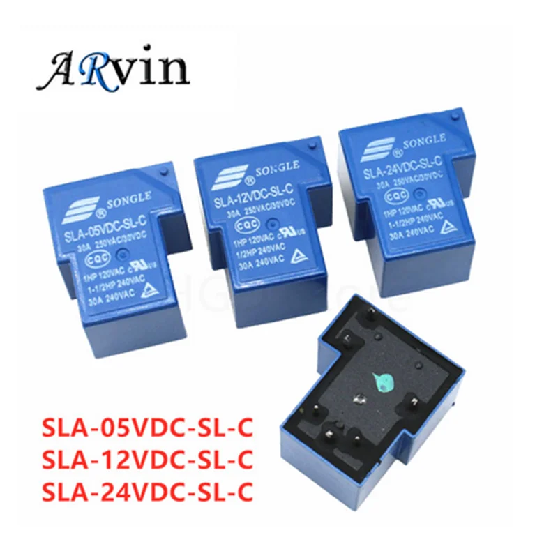 4pcs Power relays SLA-05VDC-SL-C SLA-12VDC-SL-C SLA-24VDC-SL-C 5V 12V ...