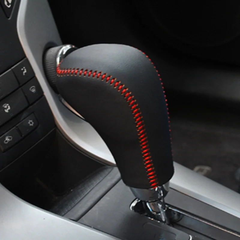 1 Pcs Leather Car Gear Head Shift Knob Protection Cover Handbrake Cover ...