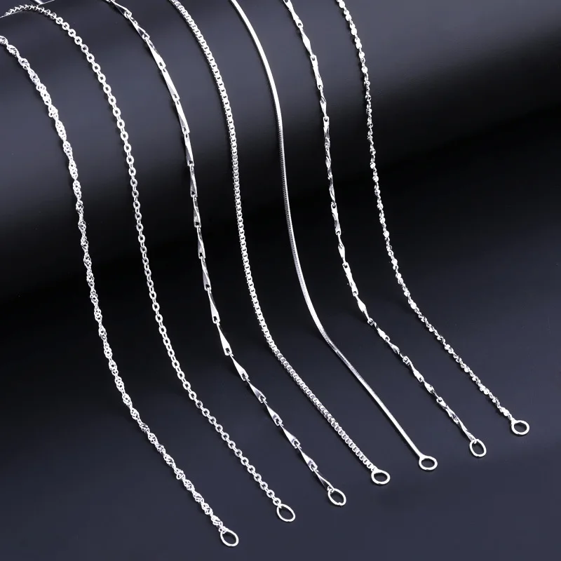 Buyee-925-Sterling-Silver-Loose-Chain-Snake-Box-Chain-Necklace-Fit-for ...