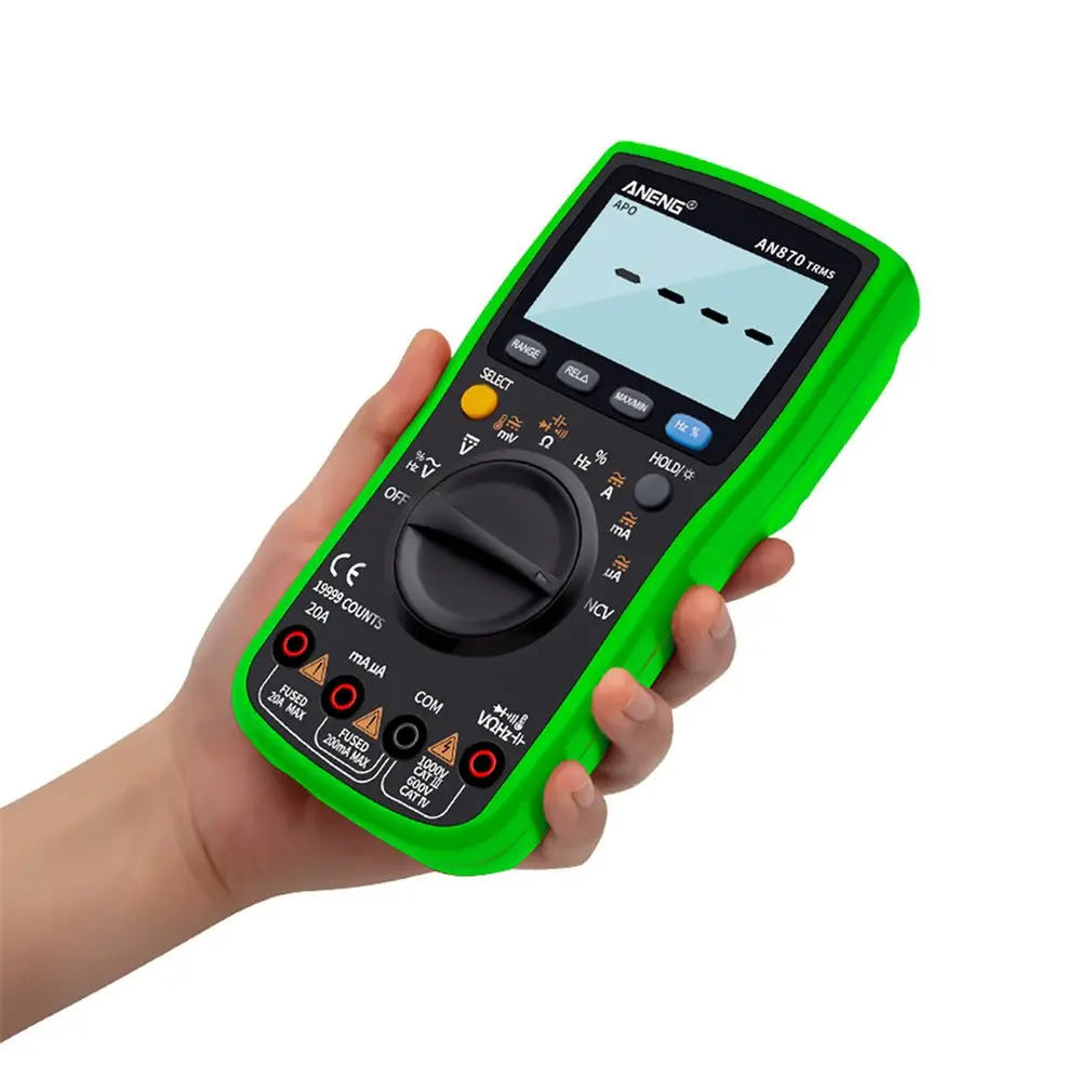 Digital Multimeter ANENG AN870 19999 Counts True Rms Multimeter ...