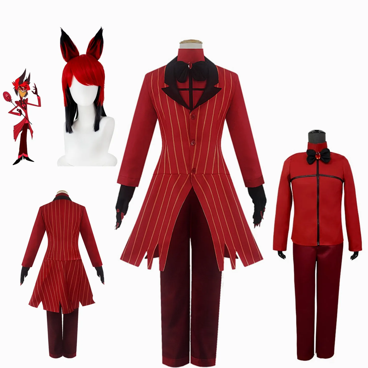 Hazbin Cosplay Hotel ALASTOR Uniform Cosplay Costume Men Women ...