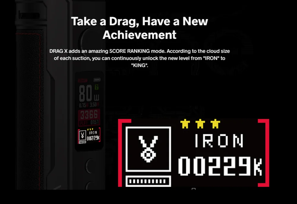 New Original VOOPOO Drag X Pod Mod Vape Kit GENE.TT Chip 80W 4.5ml ...