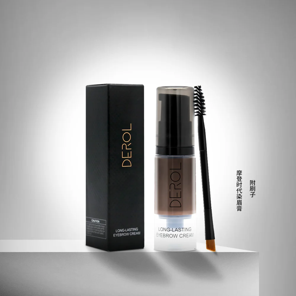 DEROL 아이 브로우 염색 크림 레이지 펜 파우더, 헤어 프라이머, 방수, 오래 지속되는 내추럴, 논마킹|아이브로우 인핸서 ...