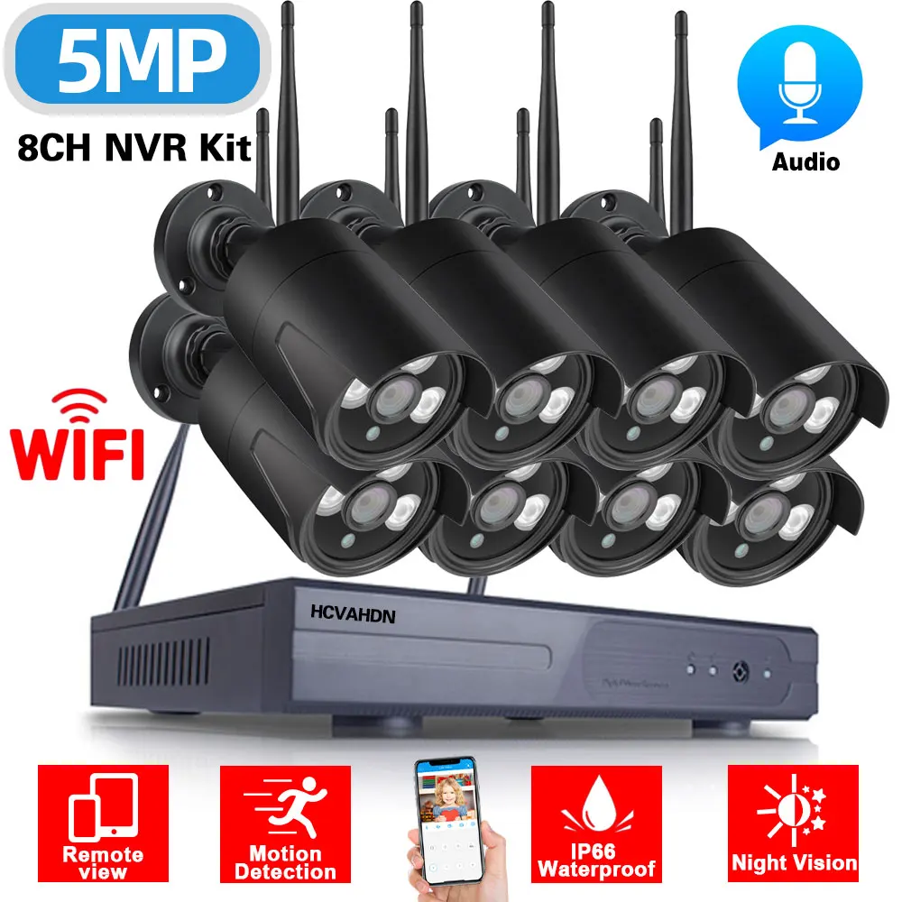 8 Channel Cctv Camera Security System Kit Wifi 5mp Wireless Nvr Kit 8ch ...