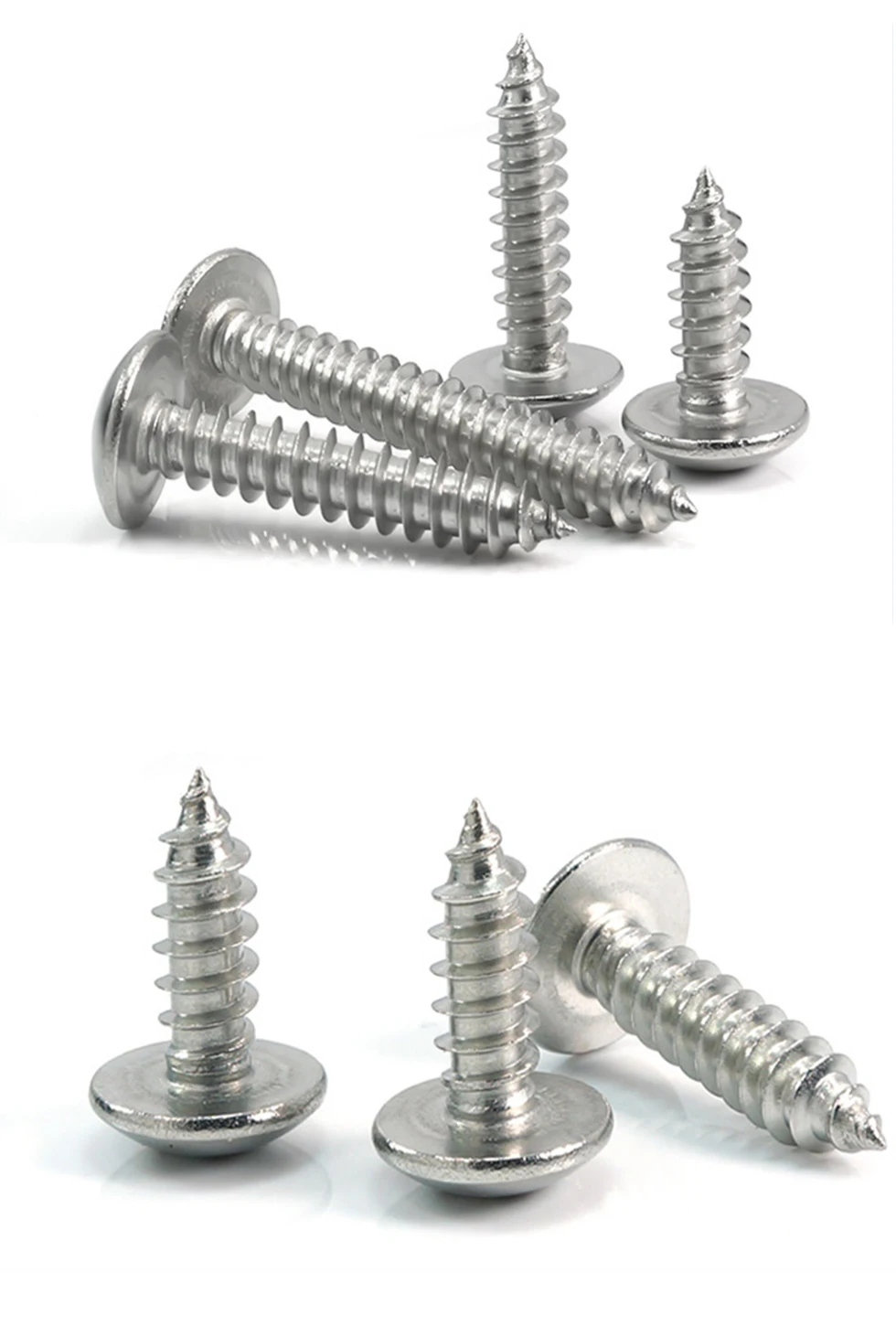 VIS,M4-12mm--Vis Phillips autotaraudeuses en acier inoxydable 304, M3 M3.5 M4, à tête ronde ...