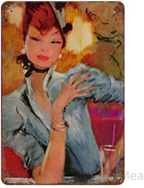 Bit SIGNSHM placa de Metal Retro Pin Up Girl A10, cartel de decoración ...