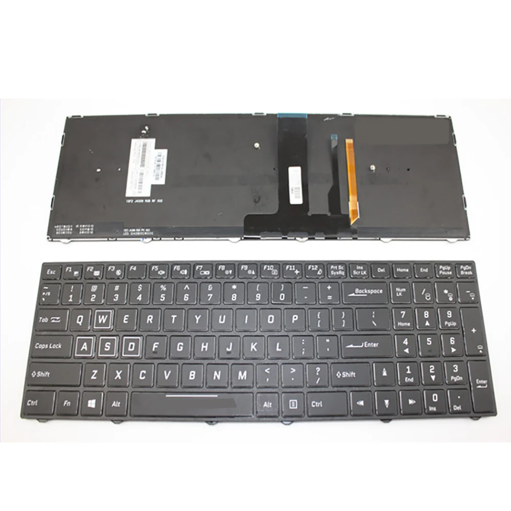 NEW-Keyboard-colorful-backlit-For-CLEVO-N850-CVM15F23USJ4309-6-80-N85H0 ...
