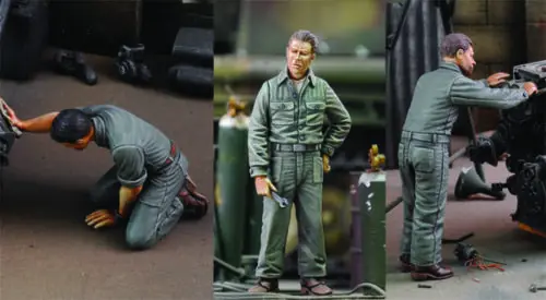 1-35-modern-man-Mechanics-3-figures-Resin-figure-Model-kits-Miniature ...