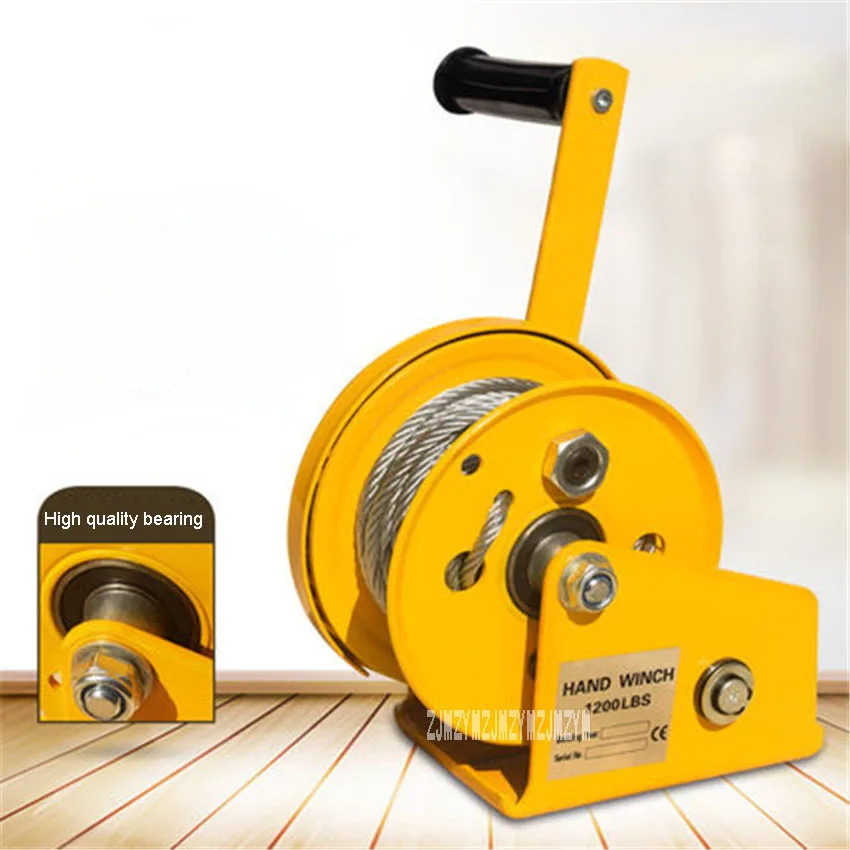 1200LB Self locking Kleine Manuelle Winde Hand Schütteln Winde Hand ...