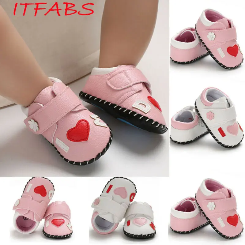 Autumn Newborn Baby Girl Shoes PU Anti slip Soft Crib Shoes Leather ...