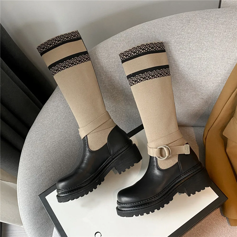 Leather Life Shoes | Leather Boots | Women's Boots - Platform Long ...