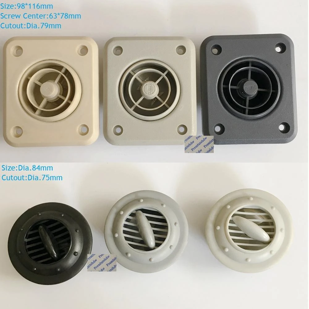 2pcs Square Round Air Vent Dispenser Diffuser Adjustable Knob A/c Rv ...