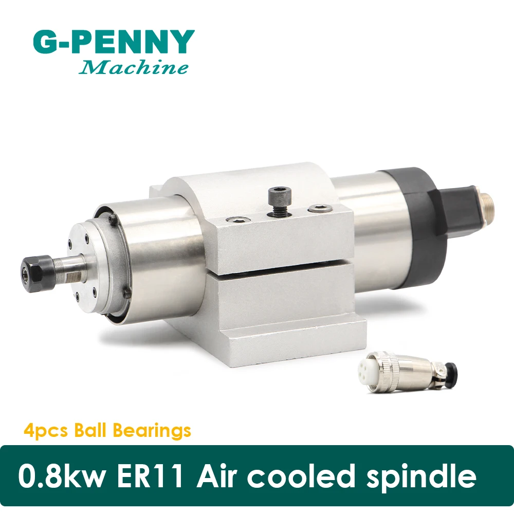 220v 800w Er11 Cnc Air Cooled Spindle Motor 65mm Diy Air Cooling 4 ...