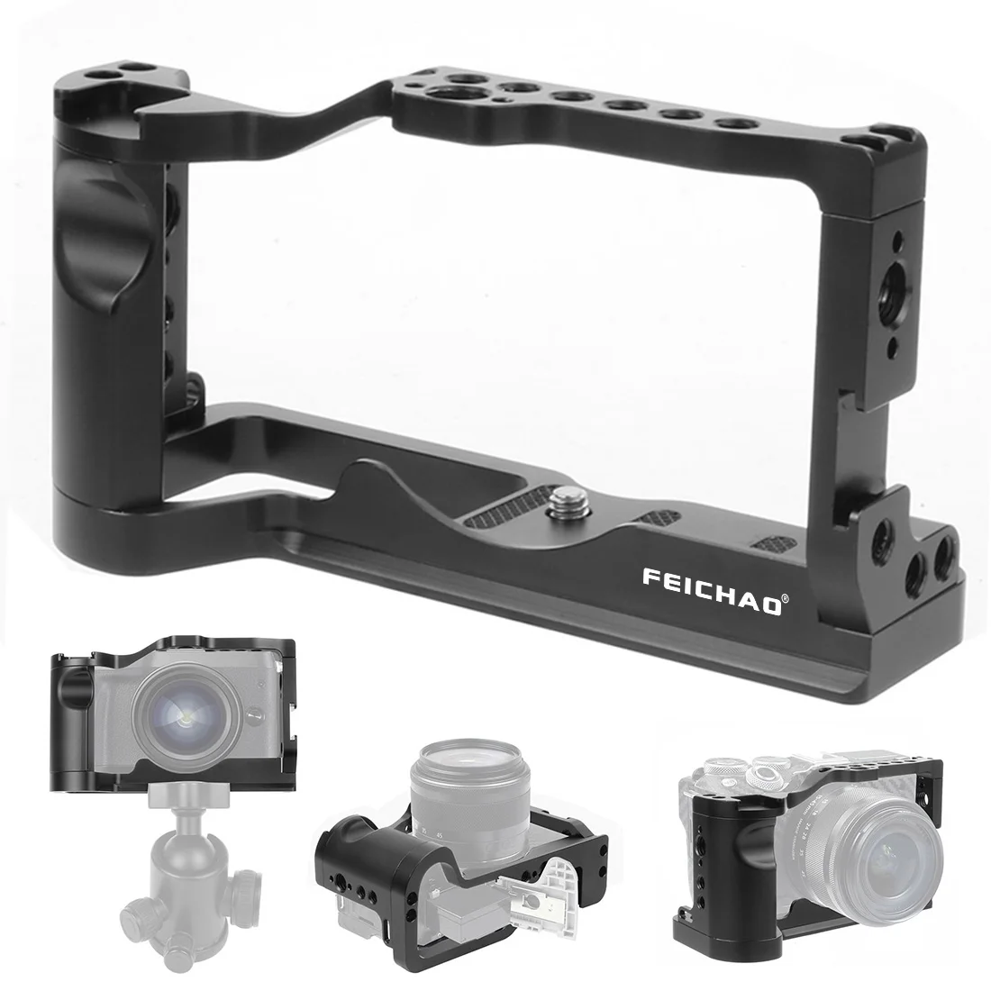 FEICHAO Camera Cage for Canon for EOS M6 II with Top Handle Grip Cold ...