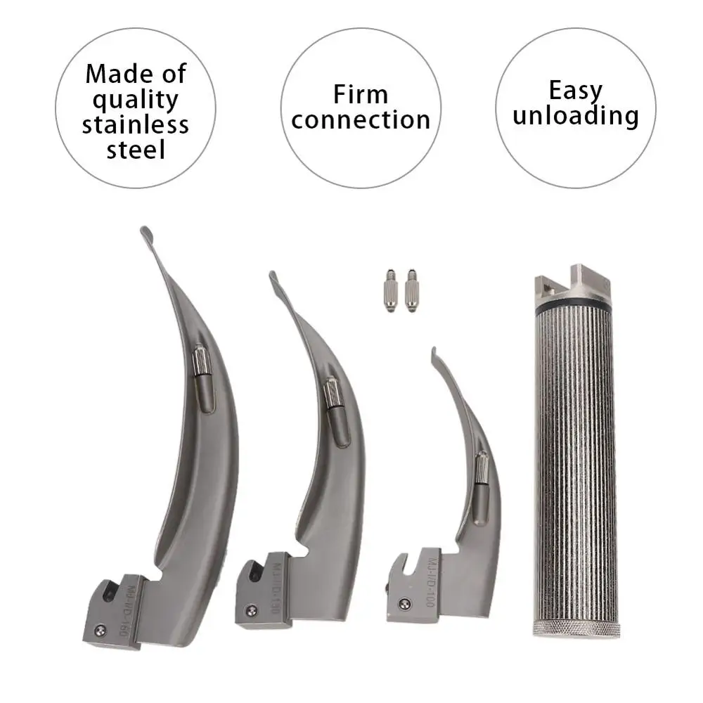 Adult Medical Anesthesia Resuscitation Laryngoscope Kit Stainless Steel ...