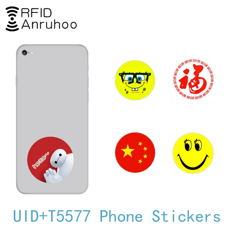 5PCS-IC-ID-Dual-Chip-Smart-Phone-Sticker-125Khz-13-56Mhz-Rewritable ...