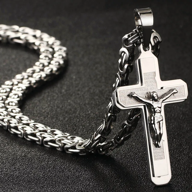 Cottvott-Catholic-Stainless-Steel-Holy-Bible-Jesus-Crucifixion-Cross ...