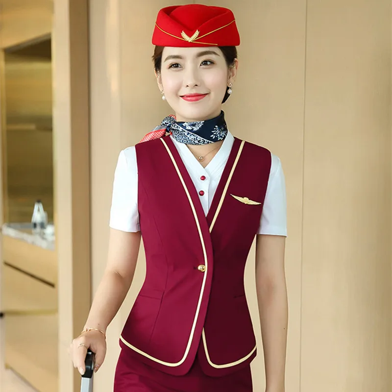 Airline Stewardess Hostess Uniform Plane Captain Uniform Air Pilot ...