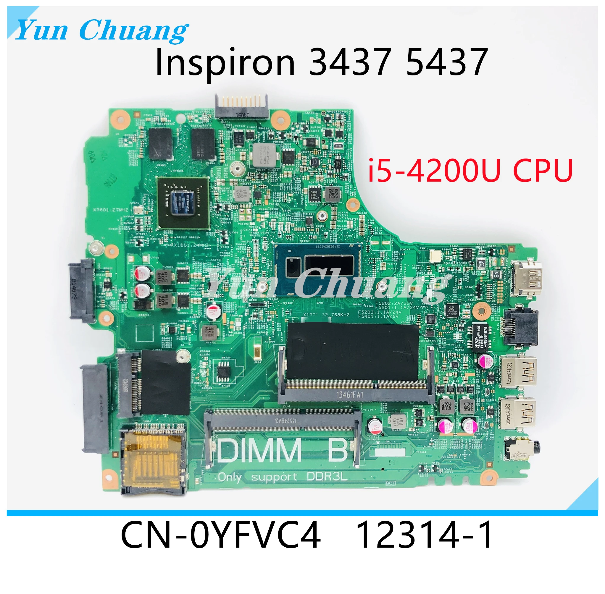 CN-0YFVC4-0YFVC4-For-DELL-Inspiron-3437-5437-Laptop-motherboard-12314-1 ...