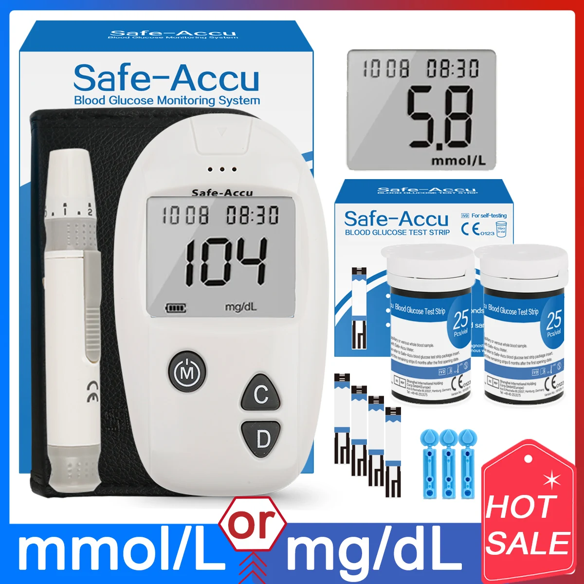 Accu-medidor-de-glucosa-en-sangre-para-diab-ticos-gluc-metro-m-dico-con ...