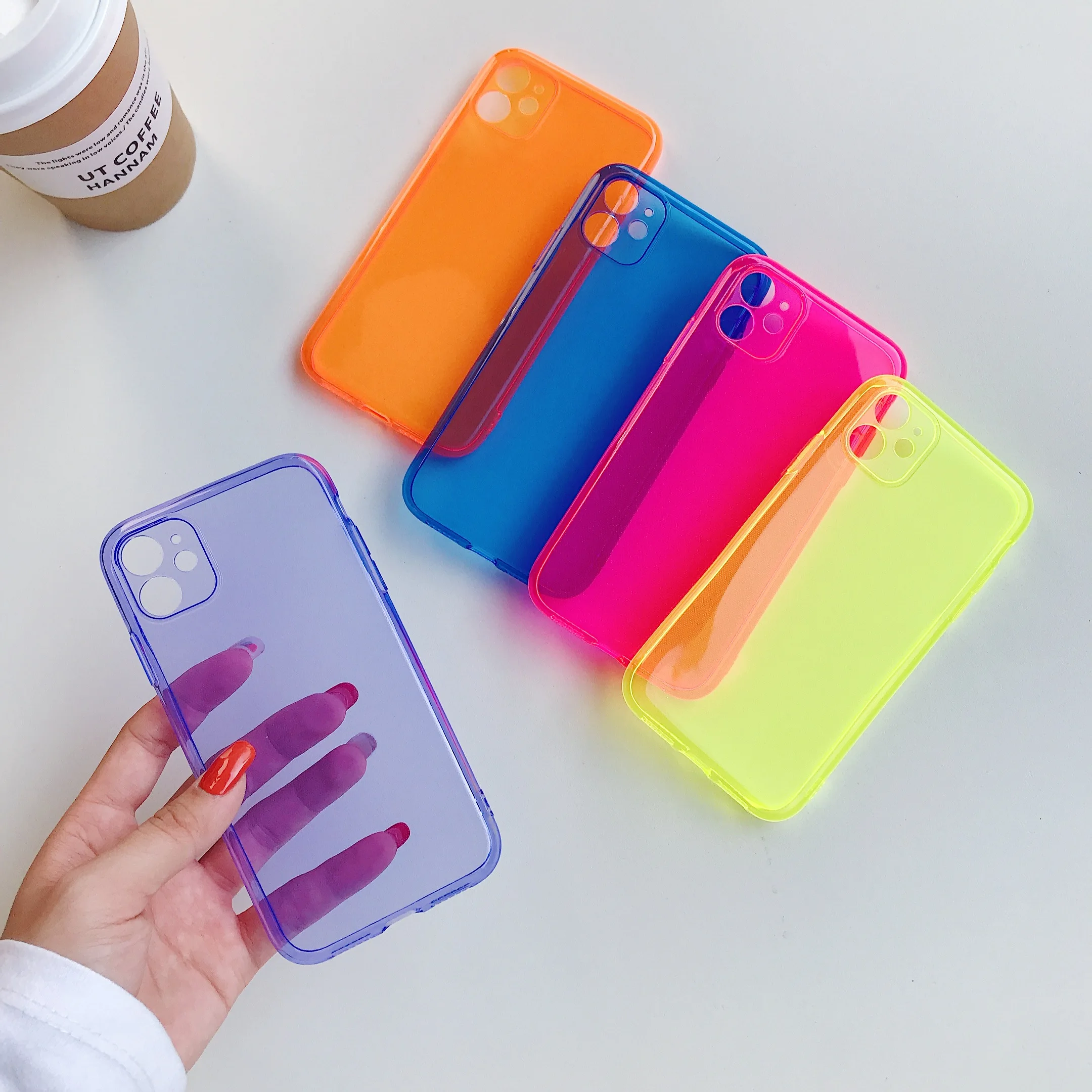 Candy Color Soft Silicone Phone Case For iPhone 12 11 Pro XS Max X XR 6 ...