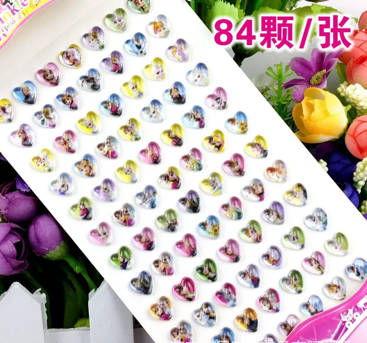 84pcs/lot Children's Cartoon Resin Rhinestone Stickers Kindergarten ...