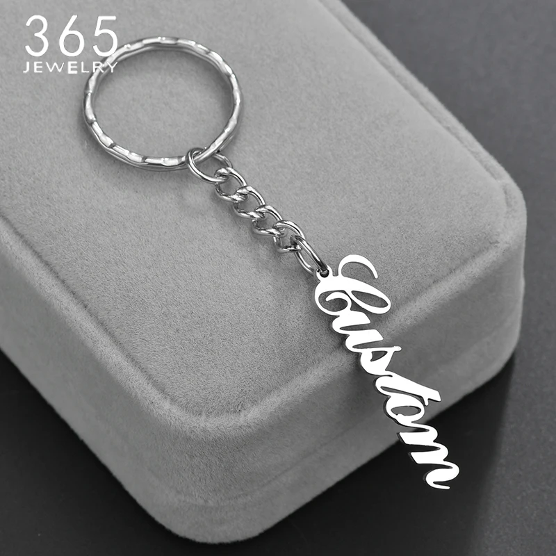 Custom Name Circle Heart Shape Keychain Handmade Personalized Anti-lost ...