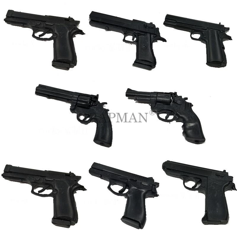 1/6 4D Plastic Assemble Gun Model PPK M1911 Dersert Eagle Revolver ...