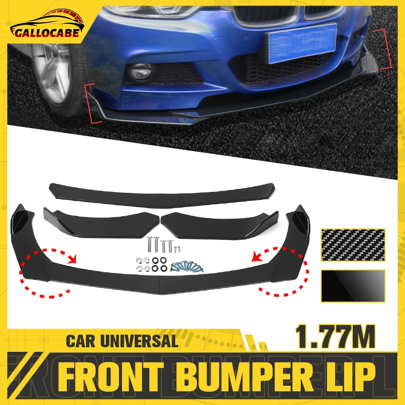 4-5PCS-Universal-Car-Front-Blade-Bumper-Lip-Body-Kit-Spoiler-Splitter ...