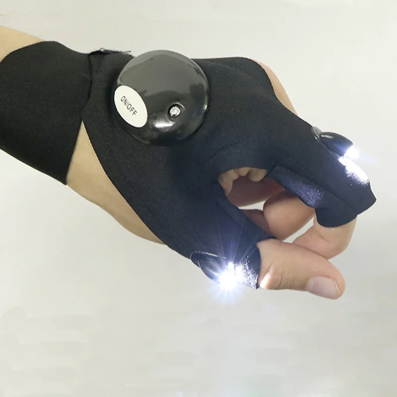 Linterna LED multifuncional para deportes al aire libre, guantes de ...