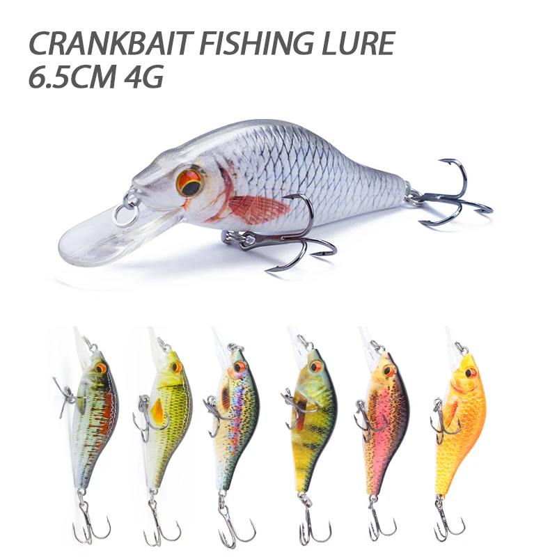 5 Color 3.5" Bionic Fishing Lure Crankbait 10.7g Unique textures Fish ...