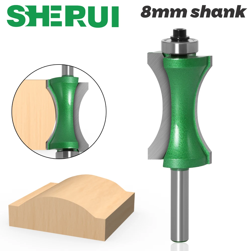 1Pcs-8Mm-Schacht-Helft-Ronde-Bit-Bolle-Rand-Bits-Voor-Hout-Frees ...
