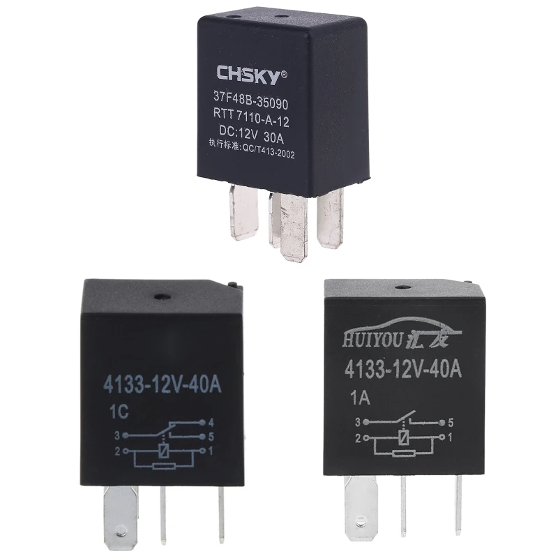 Automotive 12v 40a 4 Pin Relay Automotive Relays For Car - Relays ...