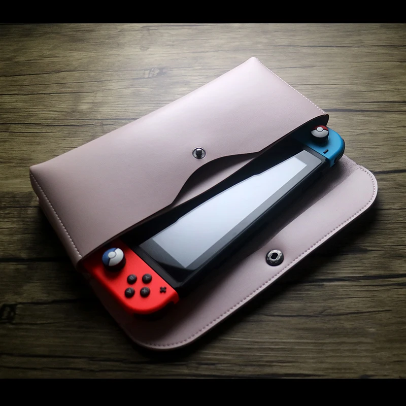 Leather-Carrying-Case-Storage-Bag-for-Nintendo-Switch-Pink-Case-for ...