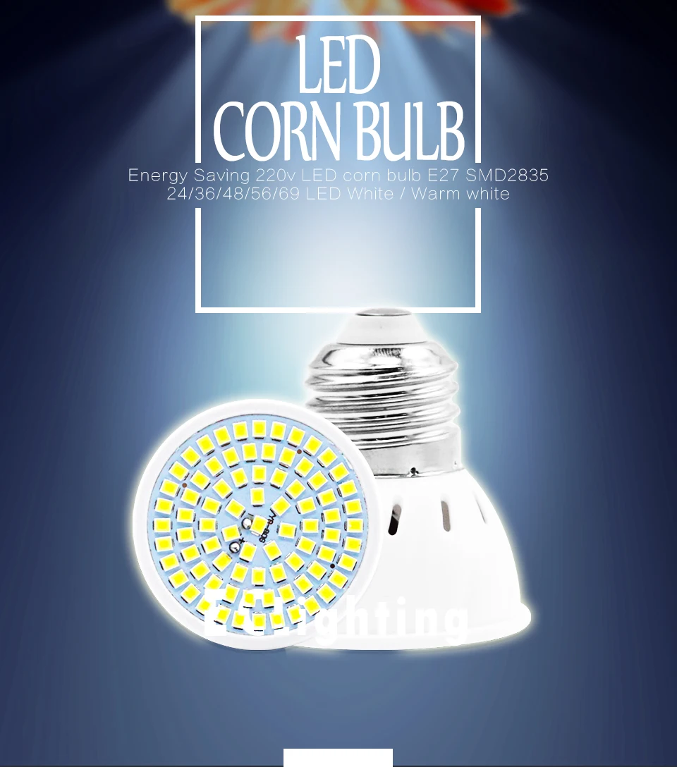 AMPOULE LED,GU10-80LEDs 220V-Pas de-Warm White--Lampada Led E27 E14 Gu10 Mr16 220v, 10 Pièces ...