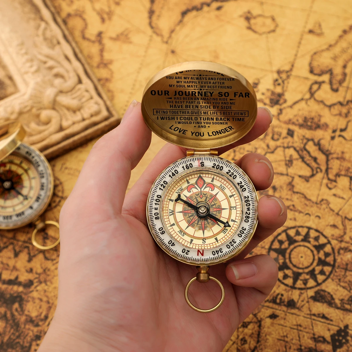 Globes & Maps Personalized Compass Camp Functional working Compass ...