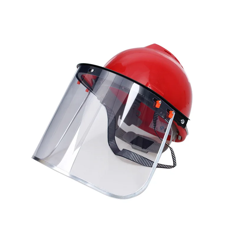 Best Safety helmet with mask full face protection transparent PVC ...