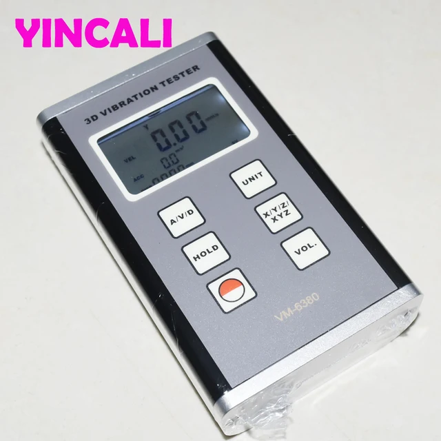 Multifunctional Digital Vibration Meter VM-6380 3-Axis Piezoelectric Accelerometer Sensor ...