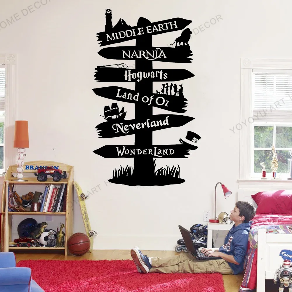 Decorative Wall Decal Vinyl Wall Sticker Storybook Signpost Fandom ...